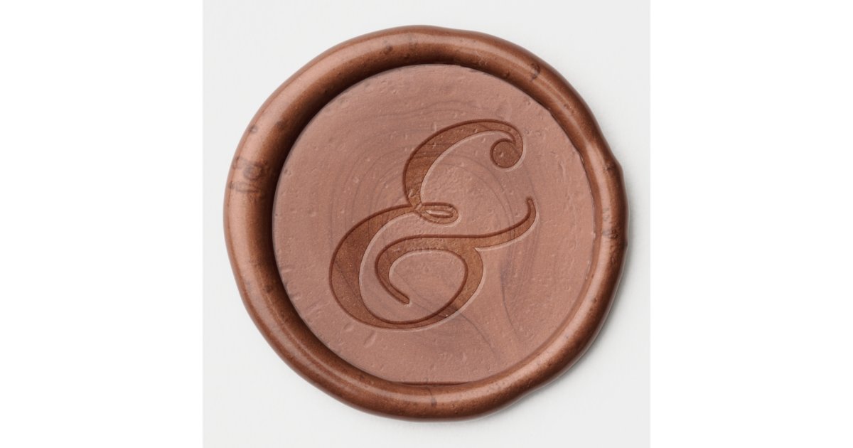 Formal Classy Ampersand Calligraphy Wedding Wax Seal Sticker | Zazzle
