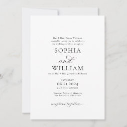 Formal Cordially Invited Wedding Invitations | Zazzle