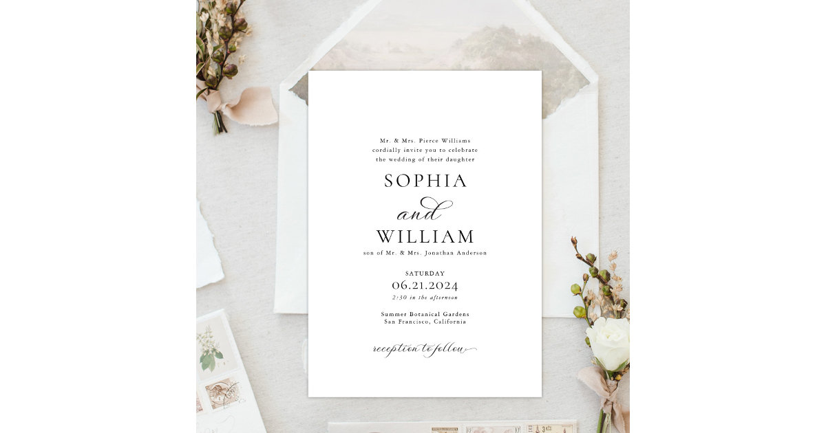 Formal Cordially Invited Wedding Invitations | Zazzle