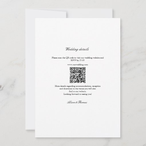 Formal Crest QR Code All In One Wedding Invitation | Zazzle