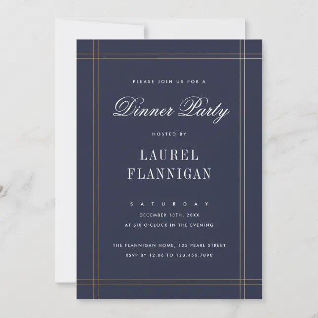 Formal Dinner Party Invitation | Zazzle