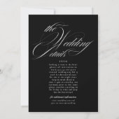 Formal Elegant Calligraphy Wedding | Details Back Invitation | Zazzle