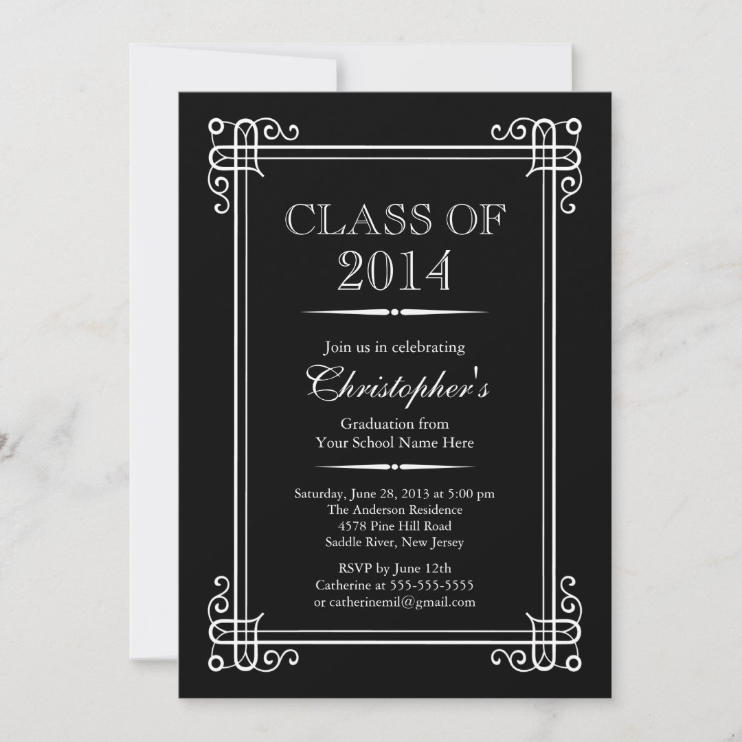 Formal Elegant Class of 2014 Graduation Party Invitation | Zazzle