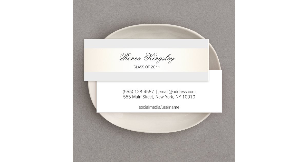 Formal Elegant Graduation Name Card Enclosure | Zazzle