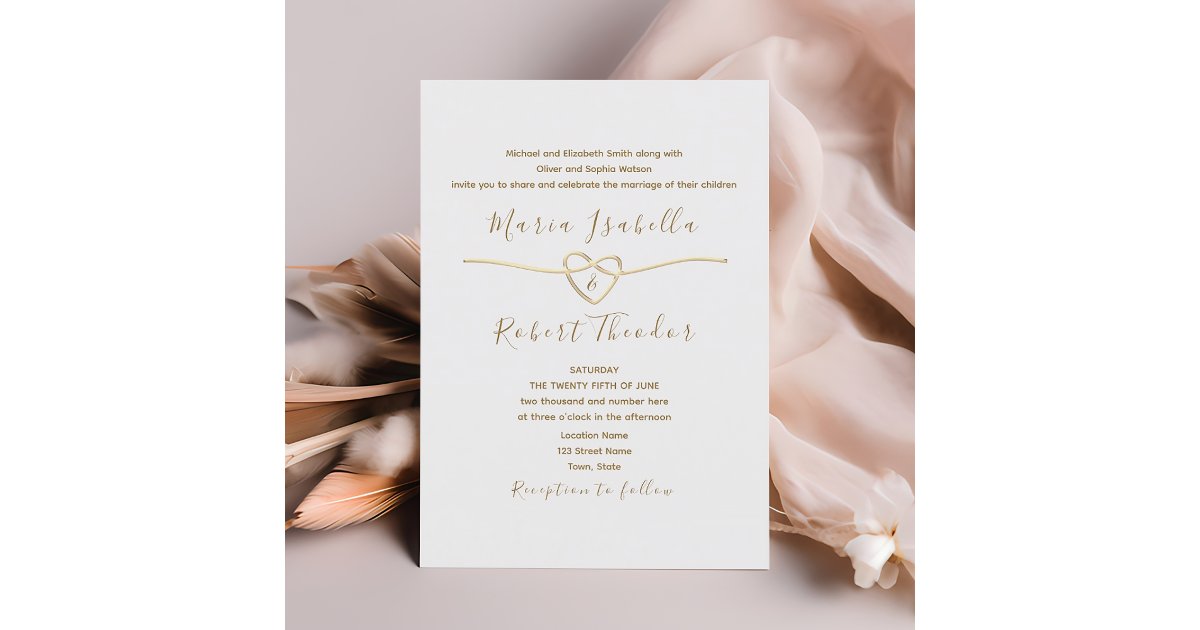 Formal Elegant Simple Script Wedding Invitation | Zazzle