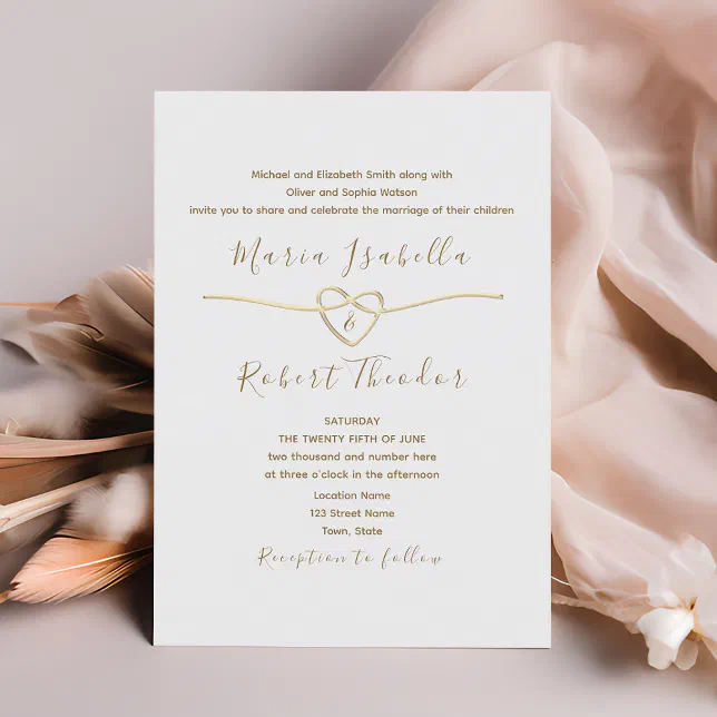 Formal Elegant Simple Script Wedding Invitation | Zazzle