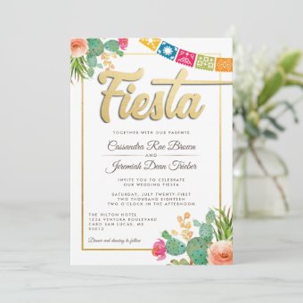 Formal Fiesta Wedding Invitation | Zazzle