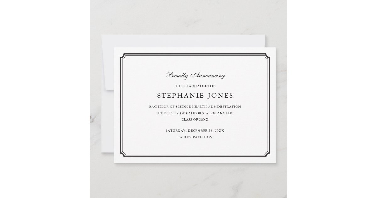 Formal Graduation Announcement | Zazzle