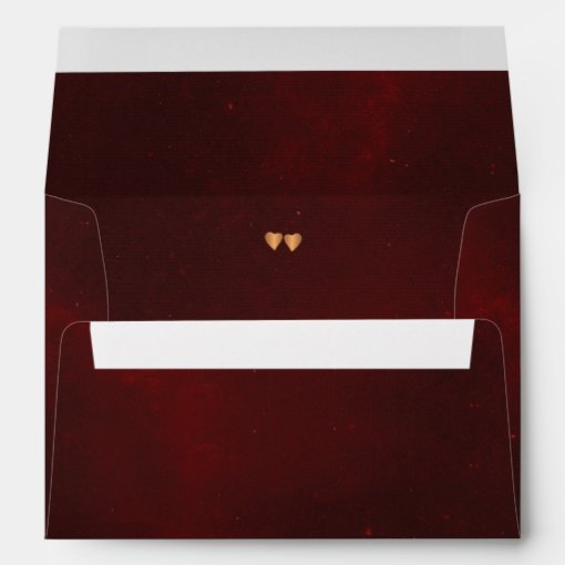 Formal luxury burgundy vintage gold wedding invite envelope | Zazzle