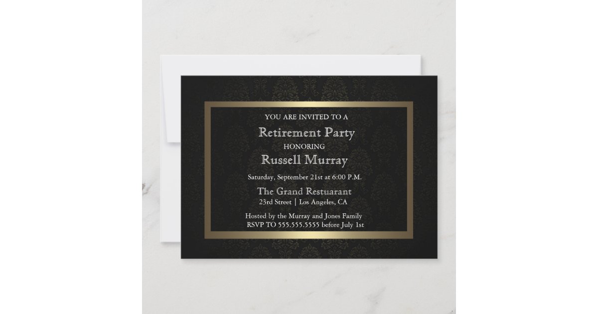Formal Retirement Party Invitation | Zazzle
