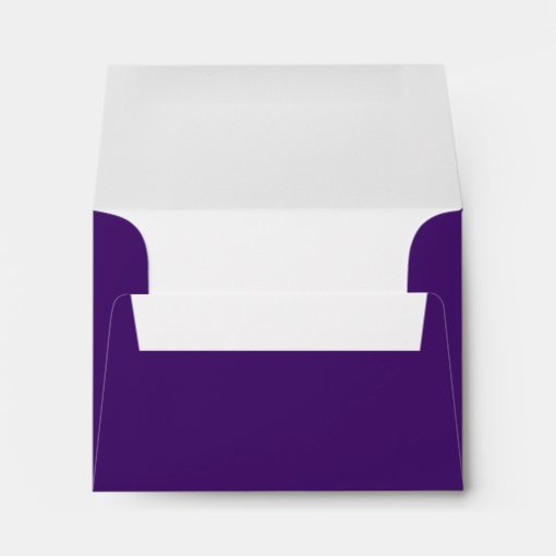 Formal Royal Purple Self Addressed Wedding RSVP Envelope | Zazzle