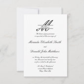 Formal Simple Elegant - 3x5 Wedding Invitation | Zazzle