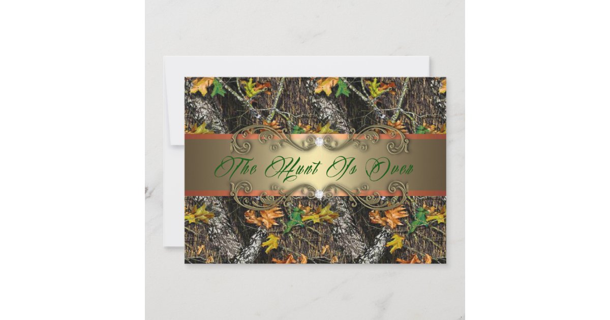 Formal - The Hunt is Over - Wedding Invitations | Zazzle
