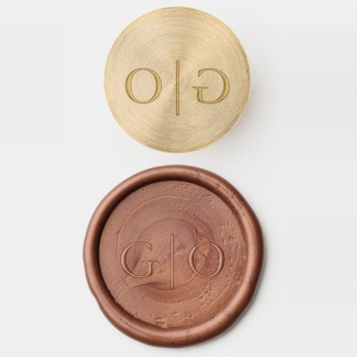 Formal Traditional Monogram Elegant Simple Wedding Wax Seal Stamp | Zazzle