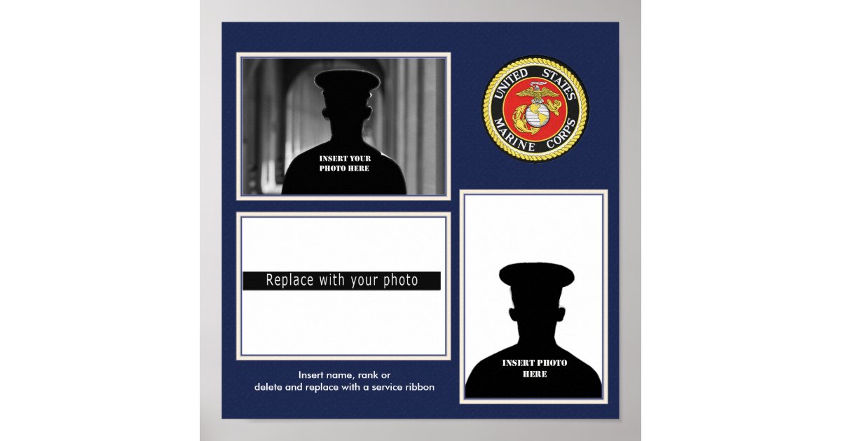 Formal USMC Photo Display Poster | Zazzle