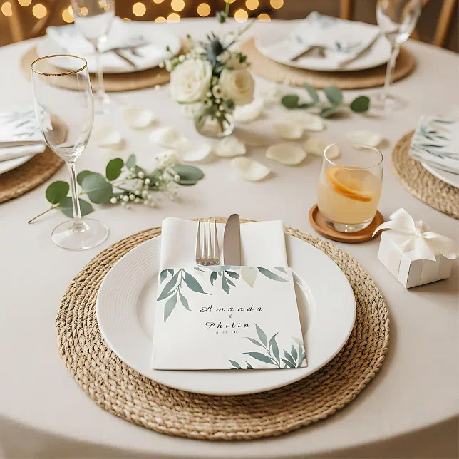 Formal Wedding Botanical Square Sticker | Zazzle