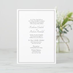 Formal Wedding Invitation Both Parents Listed | Zazzle
