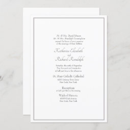 Formal Wedding Invitation Both Parents Listed | Zazzle