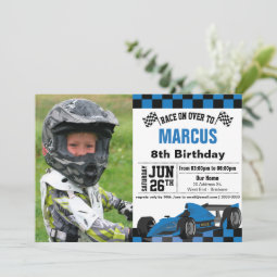 Formula 1 Racing Birthday Party Invitation | Zazzle