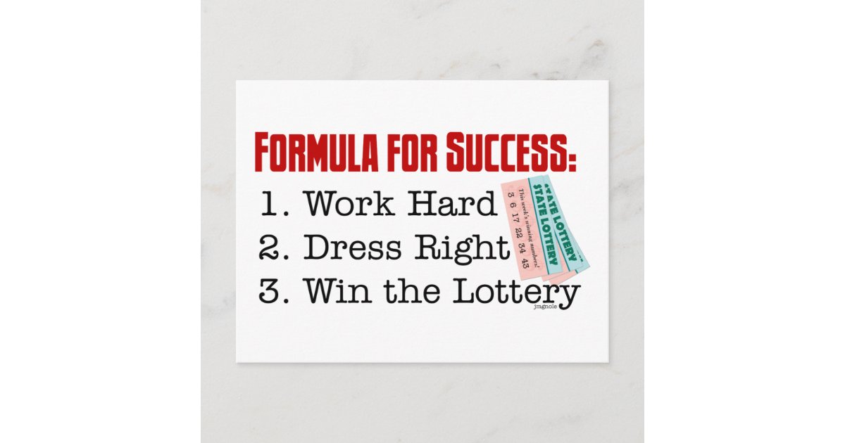 FORMULA FOR SUCCESS POSTCARD | Zazzle