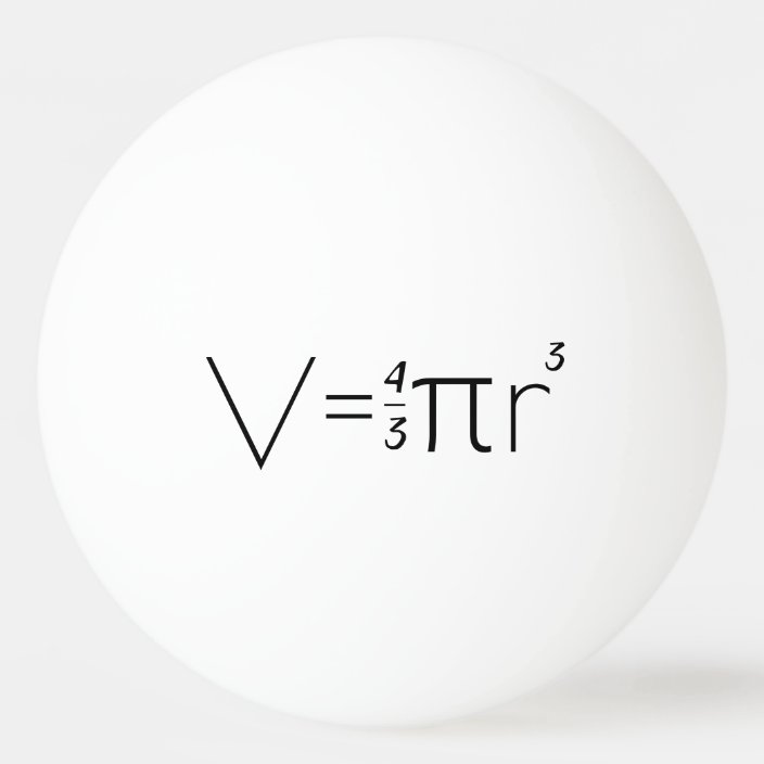 Formula for volume of a sphere ping pong ball | Zazzle.com