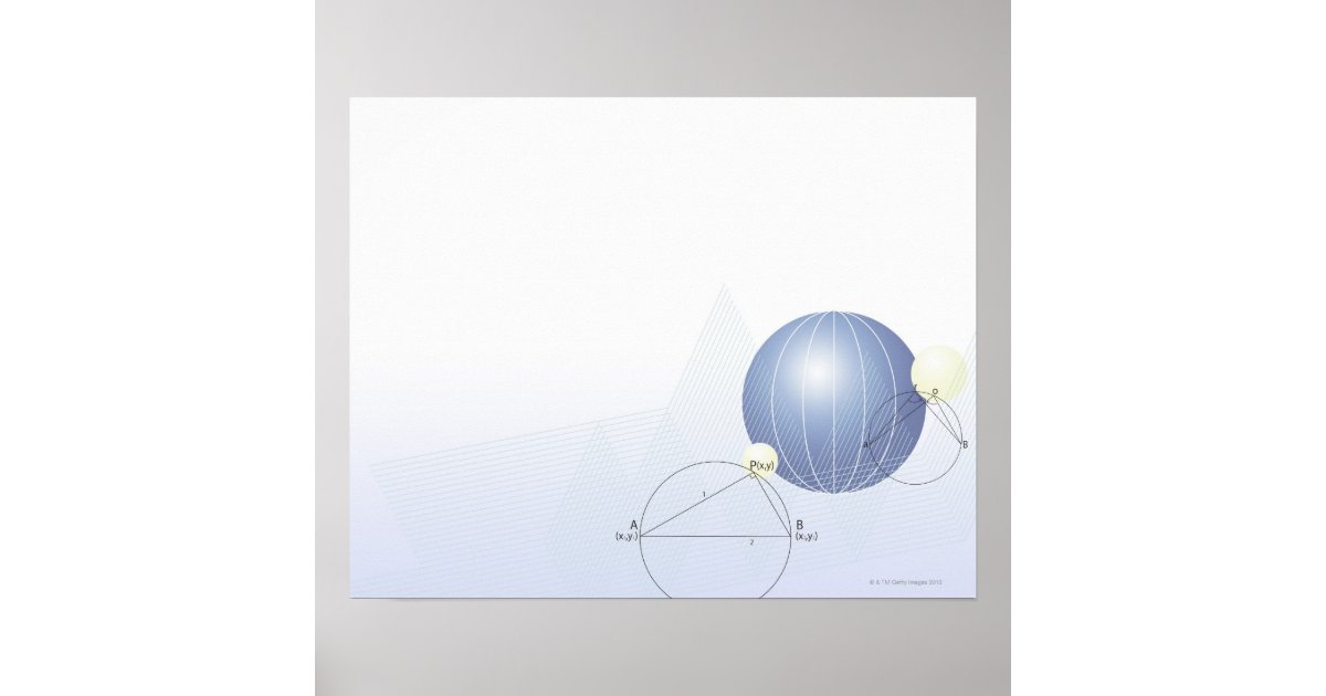 Formula, graph, math symbols poster | Zazzle