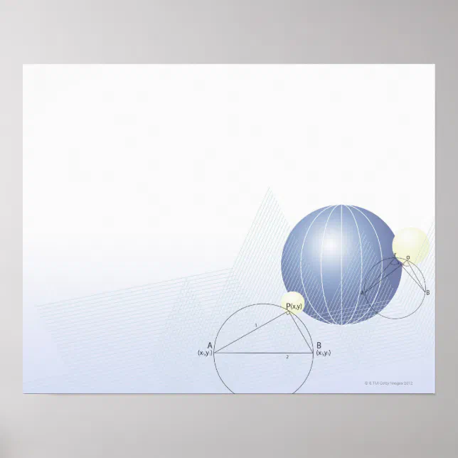 Formula, graph, math symbols poster | Zazzle