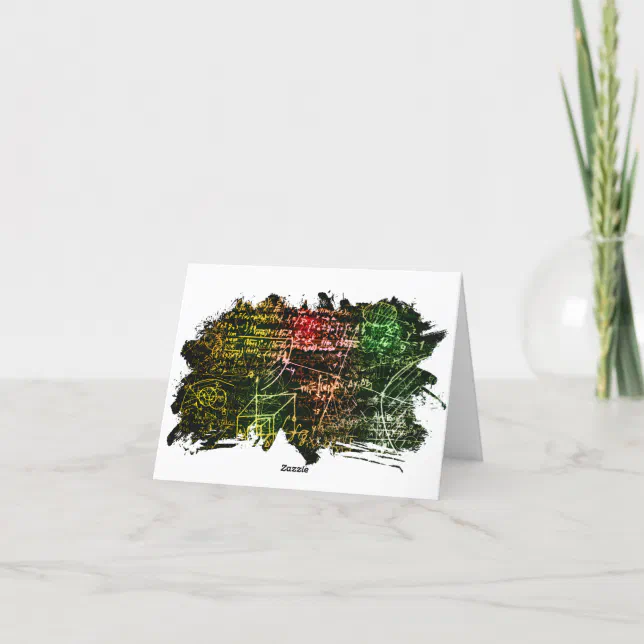 Formulas in mathematical space thank you card | Zazzle