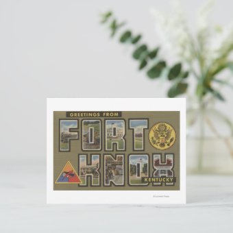Fort Knox, Kentucky - Large Letter Scenes Postcard | Zazzle