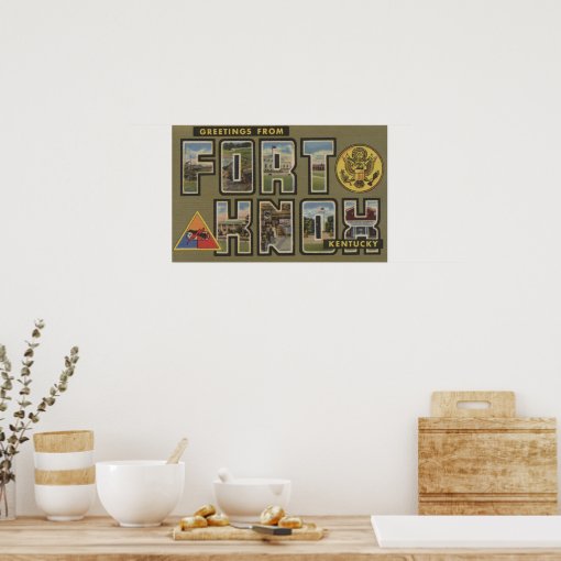 Fort Knox, Kentucky - Large Letter Scenes Poster | Zazzle