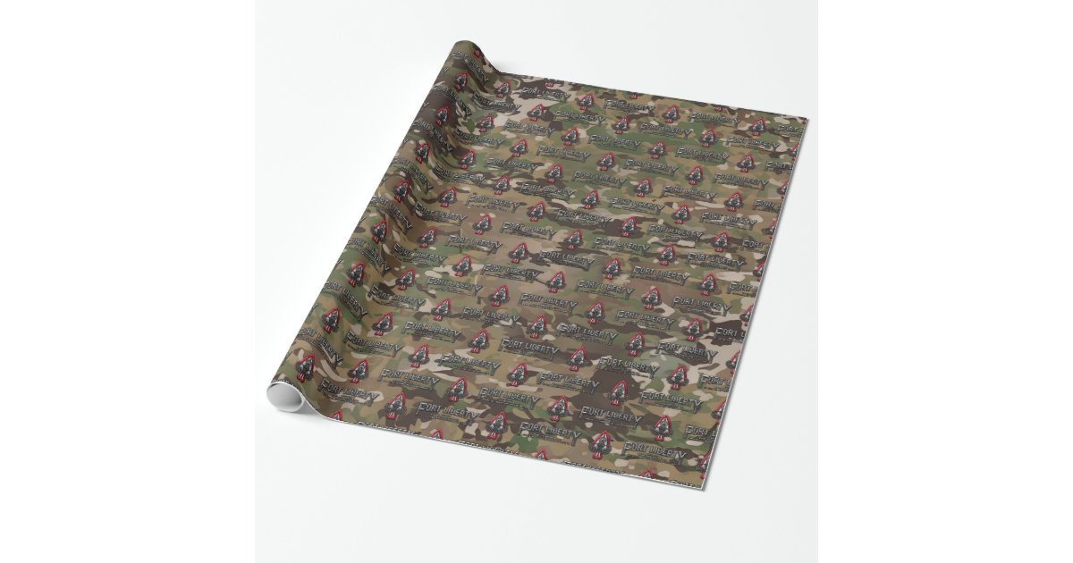 Fort Liberty Camo Wrapping Paper | Zazzle