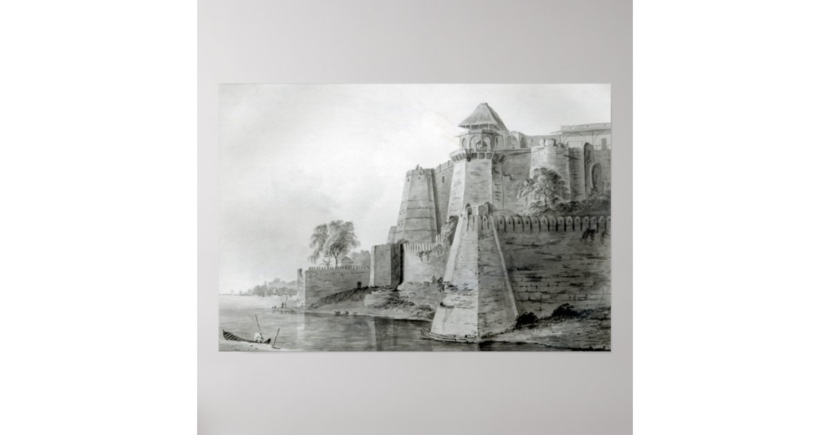Fort on the Yamuna River, India Poster | Zazzle