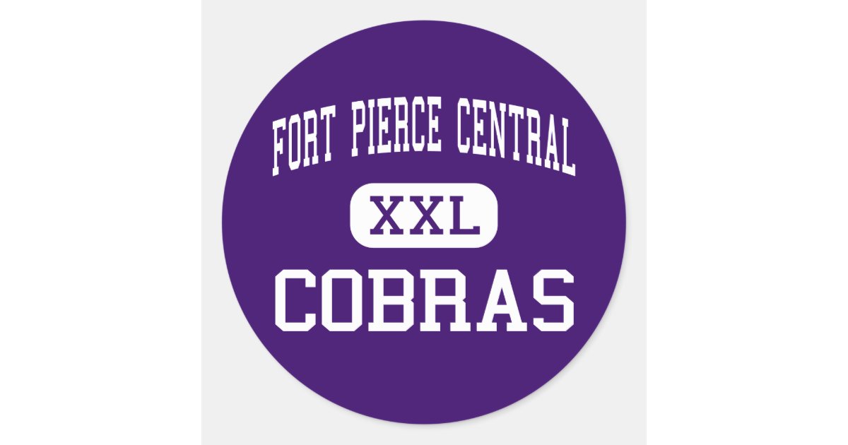 Fort Pierce Central - Cobras - High - Fort Pierce Classic Round Sticker ...