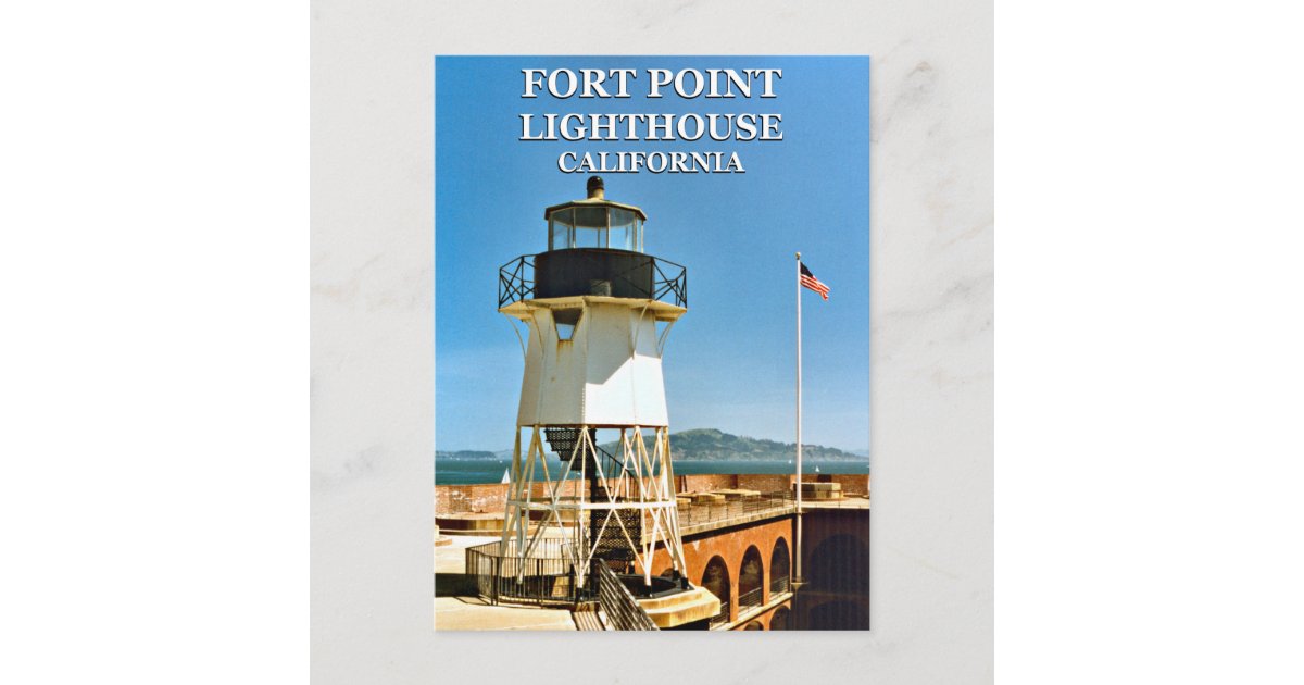 Fort Point Lighthouse, California Postcard | Zazzle