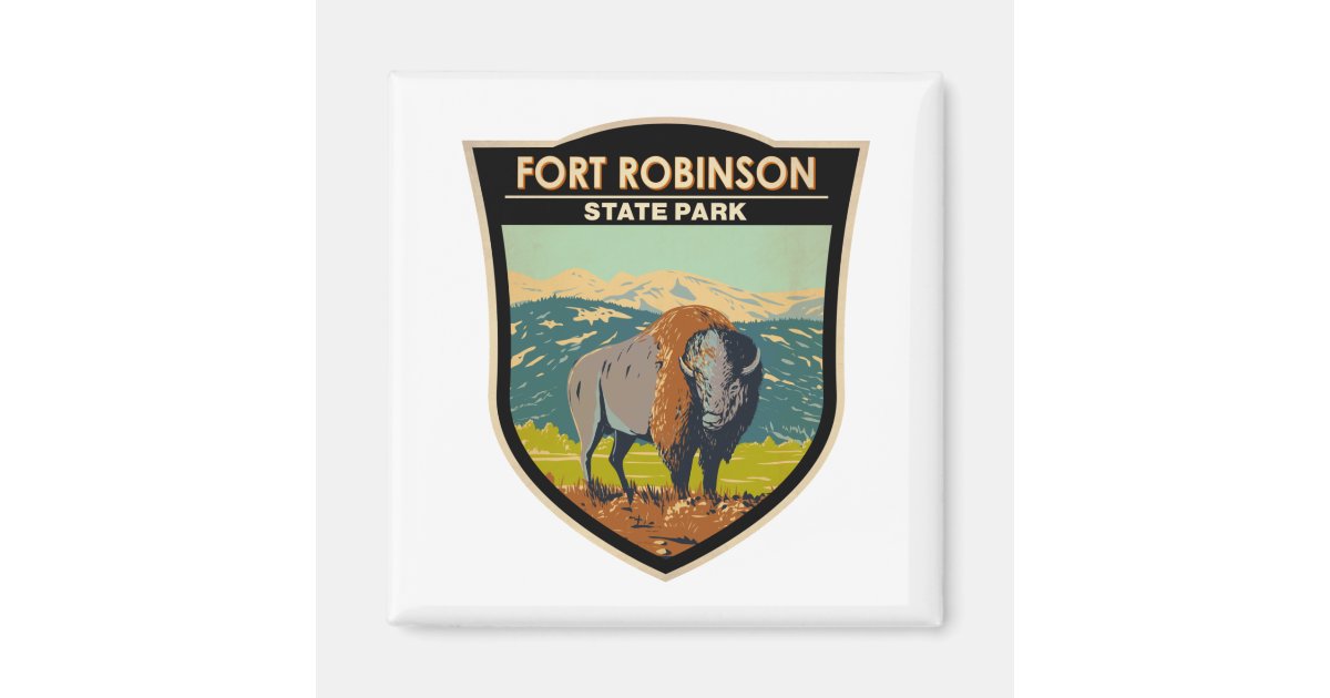 Fort Robinson State Park Nebraska Badge Magnet | Zazzle