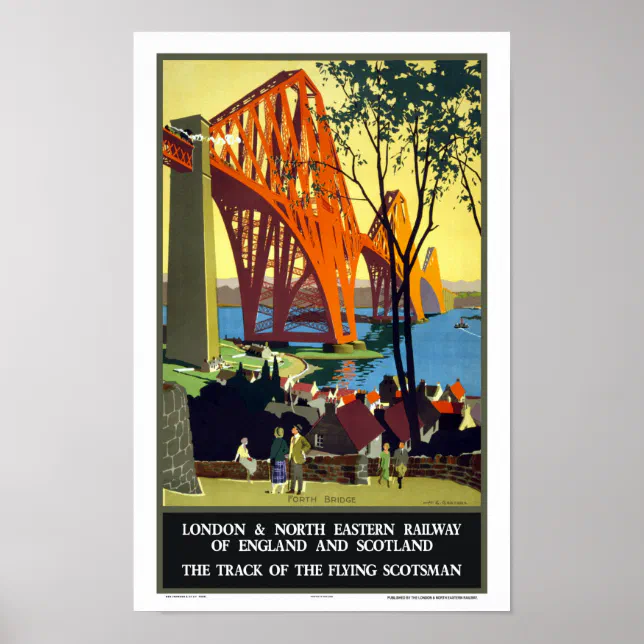 Forth Bridge, Scotland- Flying Scotsman Poster | Zazzle