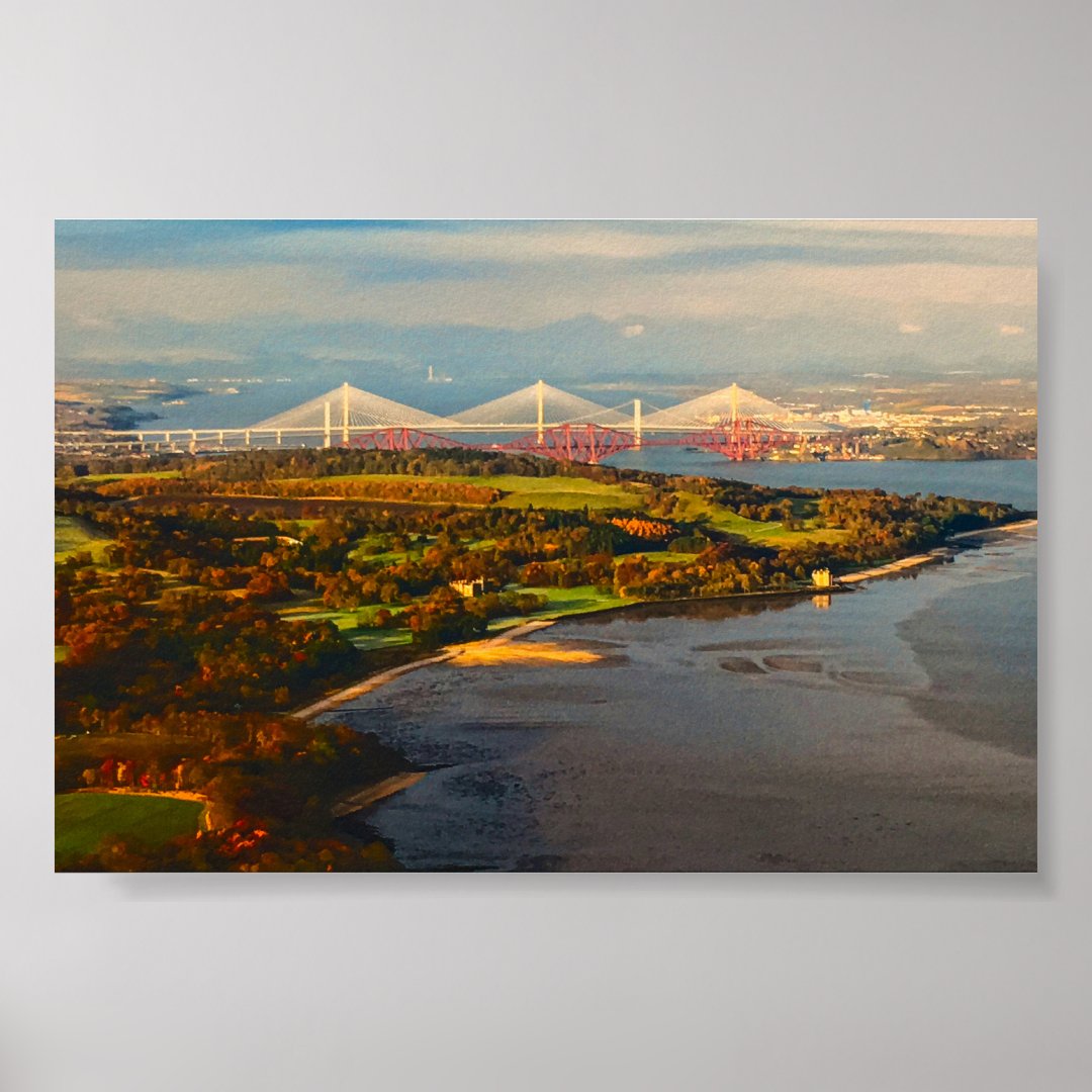 Forth Bridges, Scotland Poster | Zazzle
