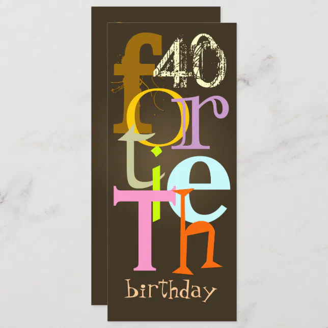 Fortieth Birthday Party Invitations | Zazzle
