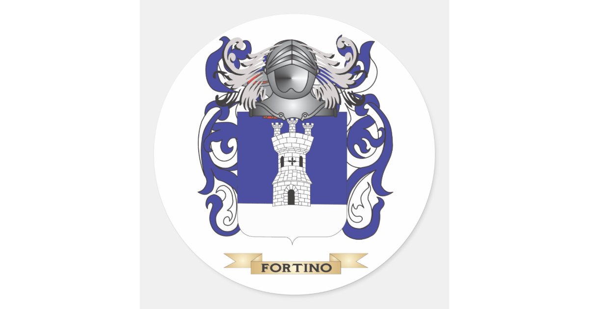 Fortino Coat of Arms Classic Round Sticker | Zazzle