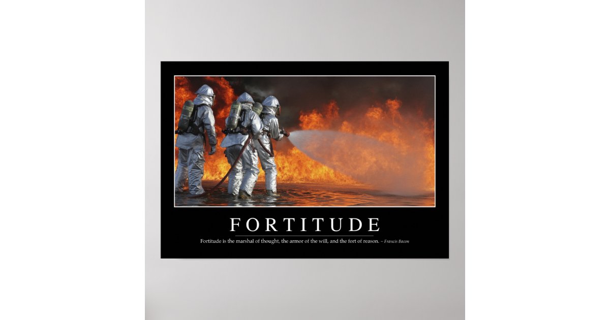 Fortitude: Inspirational Quote Poster | Zazzle
