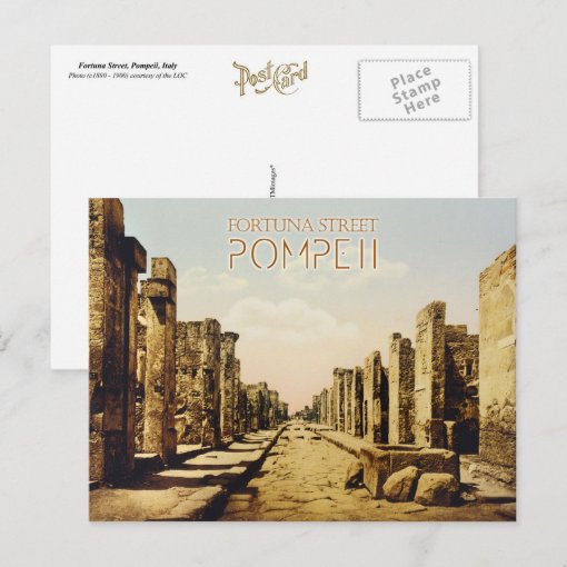 Fortuna Street, Pompeii, Italy Postcard | Zazzle