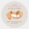 Fortune Cookie Kids Classroom Valentine Classic Round Sticker | Zazzle