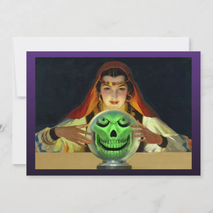 Fortune Teller Halloween Party Invitations | Zazzle