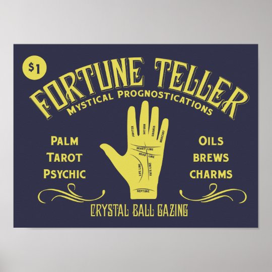 Fortune Teller Poster | Zazzle.com