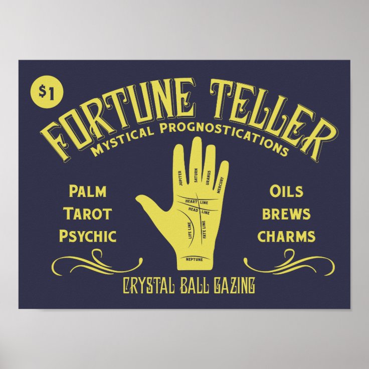 Fortune Teller Poster | Zazzle