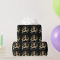 Forty 40th Birthday photo script gold custom Wrapping Paper | Zazzle