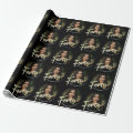 Forty 40th Birthday photo script gold custom Wrapping Paper | Zazzle