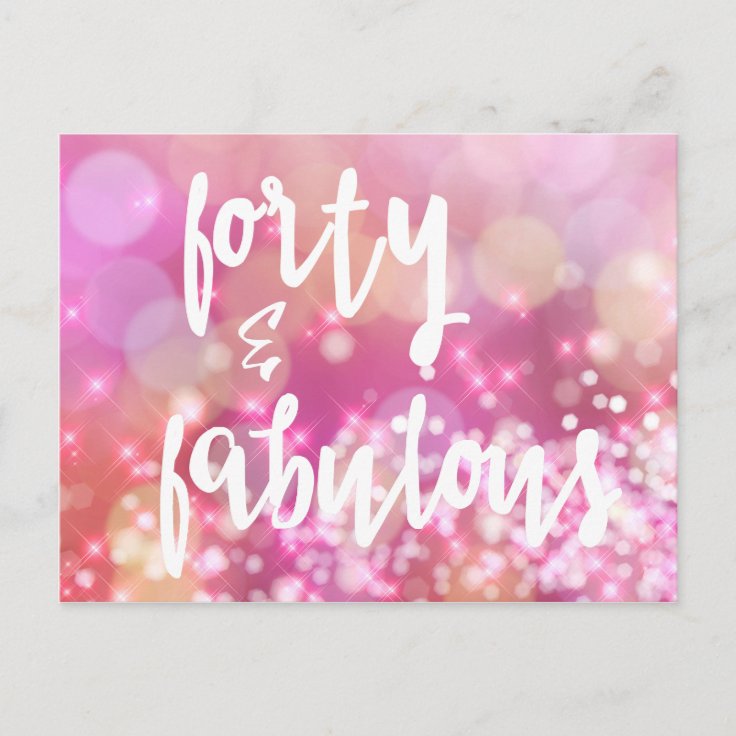 Forty & Fabulous - 40th Birthday Card | Zazzle Forty & Fabulous - 40th Birthday Card | Zazzle