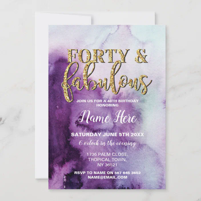 Invitations Invitations Announcements 40th Birthday Party Invite 40