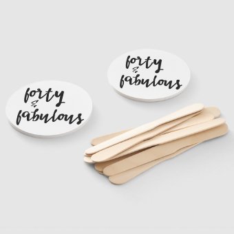 Forty & Fabulous - Fun 40th Birthday Hand Fan | Zazzle